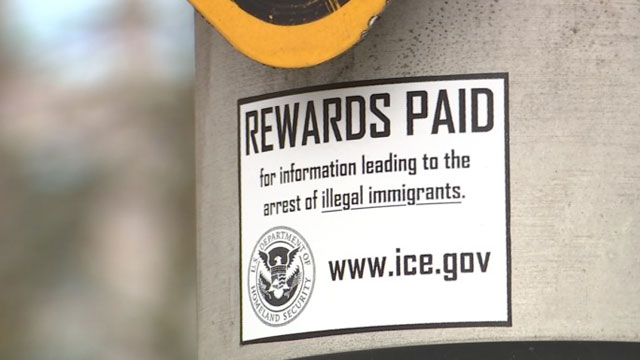 Fake stickers claim to offer reward for turning in 'illegal immigrants ...