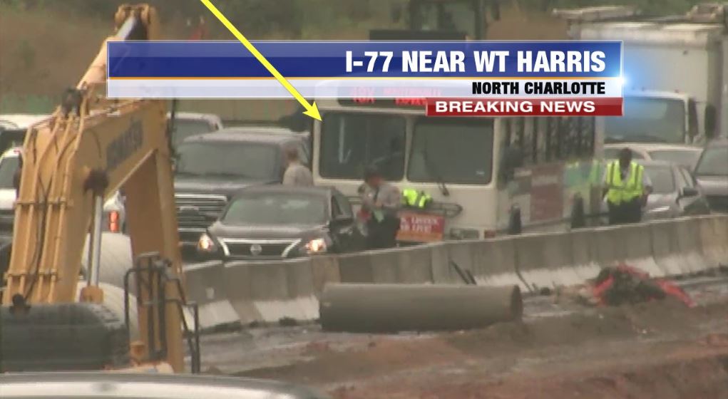 All lanes reopen after crash involving CATS bus on I-77 NB at Sunset Rd ...