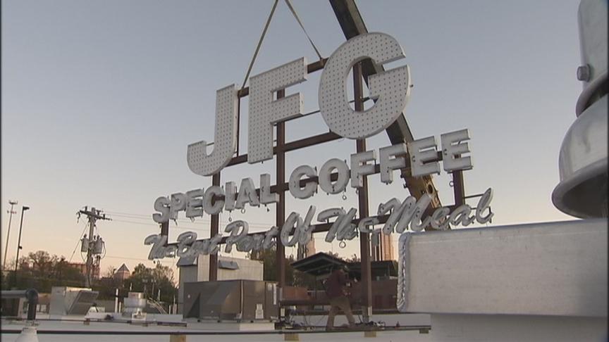 Historic JFG Sign Rises Again