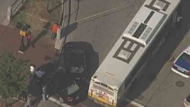 IMAGES: MBTA bus involved in crash – Boston 25 News