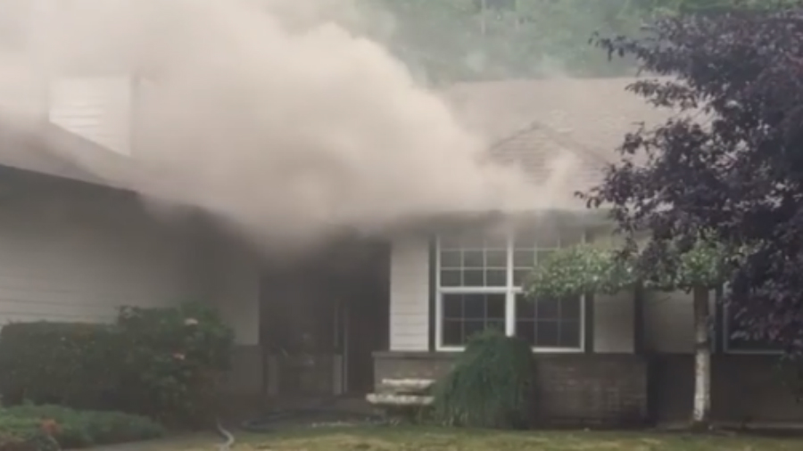 Person safely escapes house fire in Kitsap County