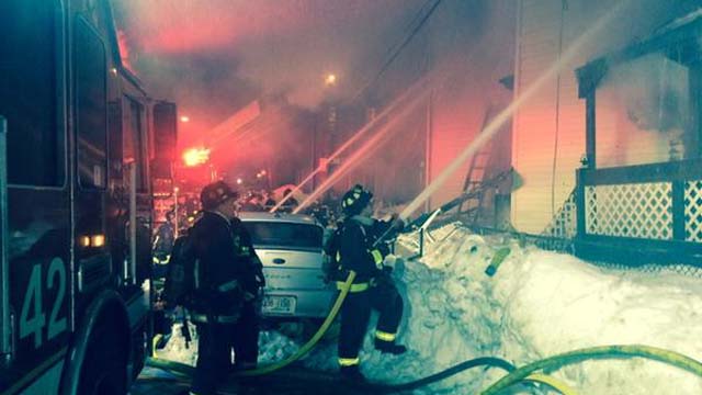 IMAGES: Massive fire burns through Jamaica Plain home – Boston 25 News