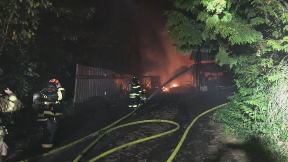House and shop destroyed in 2-alarm fire