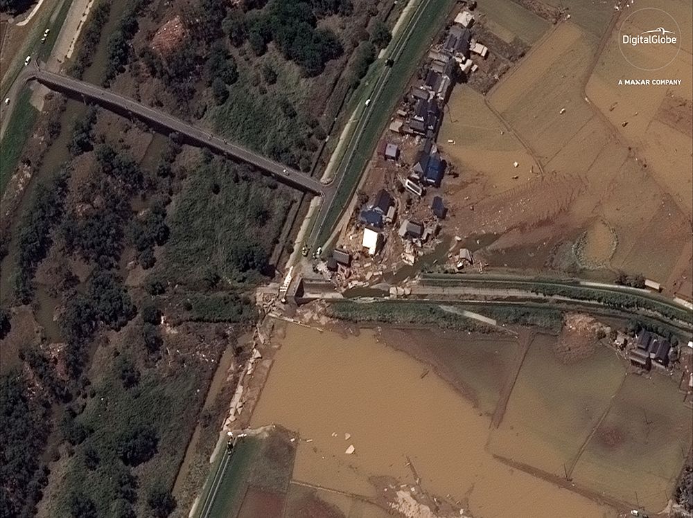 Before-and-after images show devastation from Japanese flooding that ...
