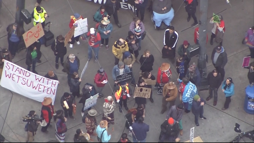 Five arrested during downtown Seattle protest – KIRO 7 News Seattle